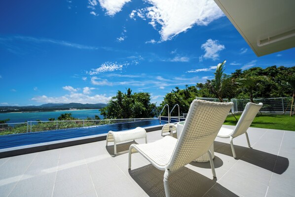 Vila, para não fumantes, vista para o oceano | Terraço/pátio