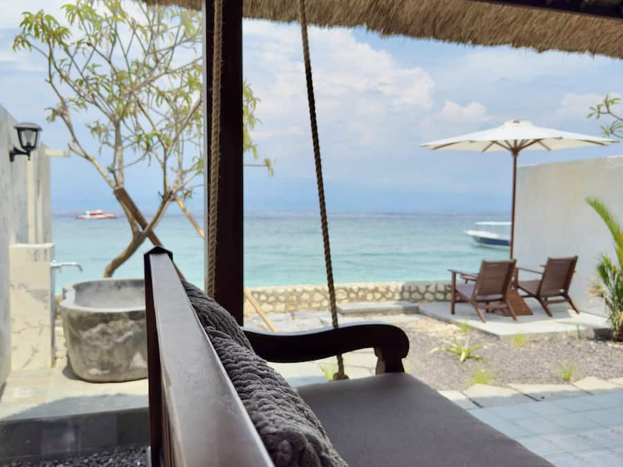 Quarto Executivo, 1 cama king-size, vista para a praia | Terraço/pátio interior