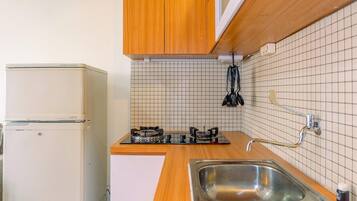 Apartamento Standard, 1 quarto (Apartment) | Cozinha privada | Um frigorífico, uma panela elétrica de arroz