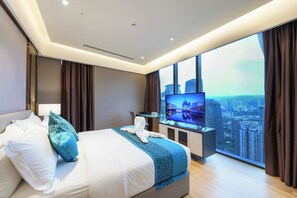 Royal One bedroom apartment (Petronas Twin Tower View) | 2 quartos, lençóis de algodão egípcio, roupa de alta qualidade 