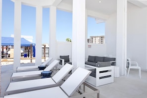 Casa, várias camas (White Sugar Sands) | Terraço/pátio interior