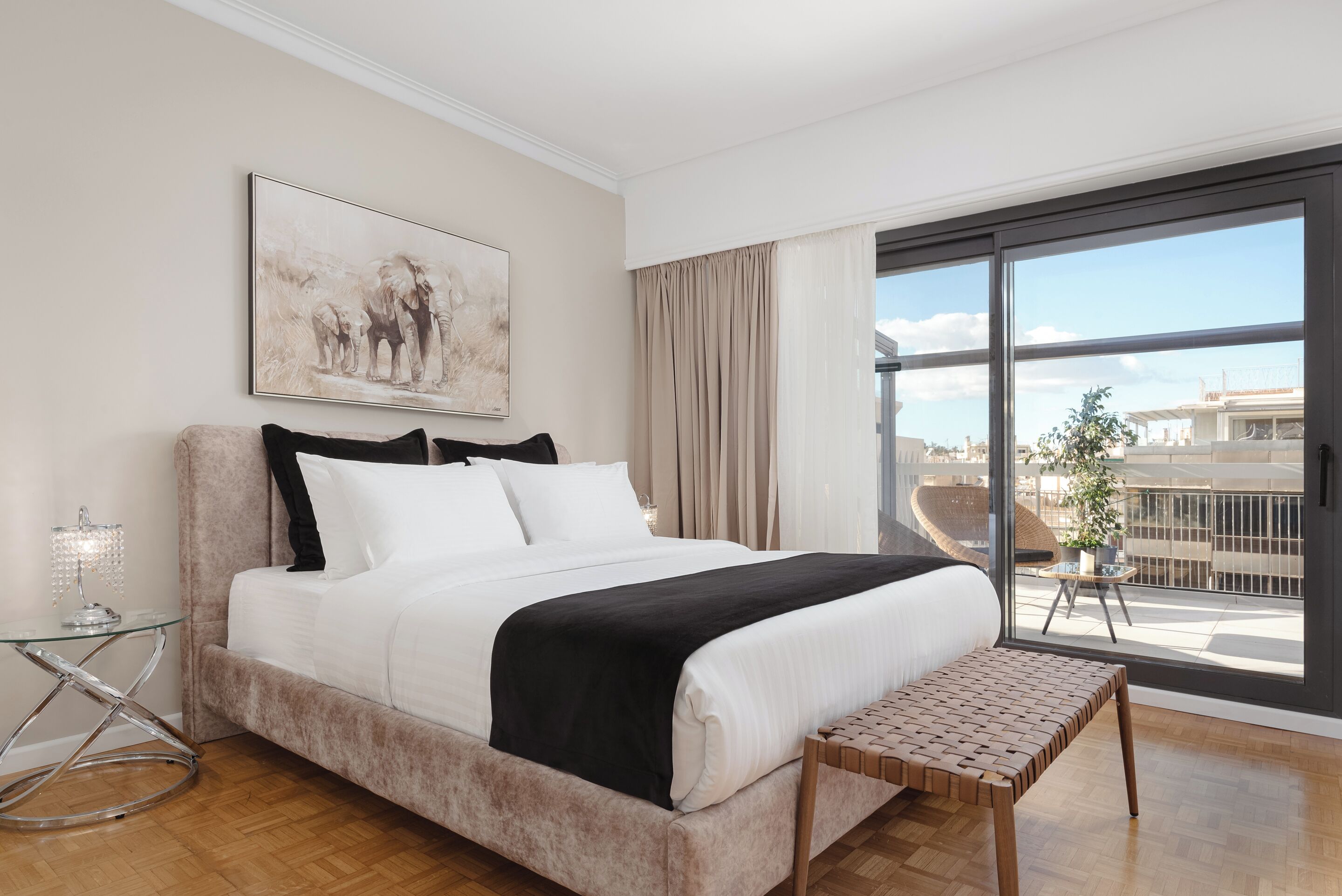 Apartamento, vista para a montanha | 4 quartos, lençóis de algodão egípcio, roupa de alta qualidade 