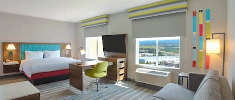 Quarto, 1 cama King e sofá-cama