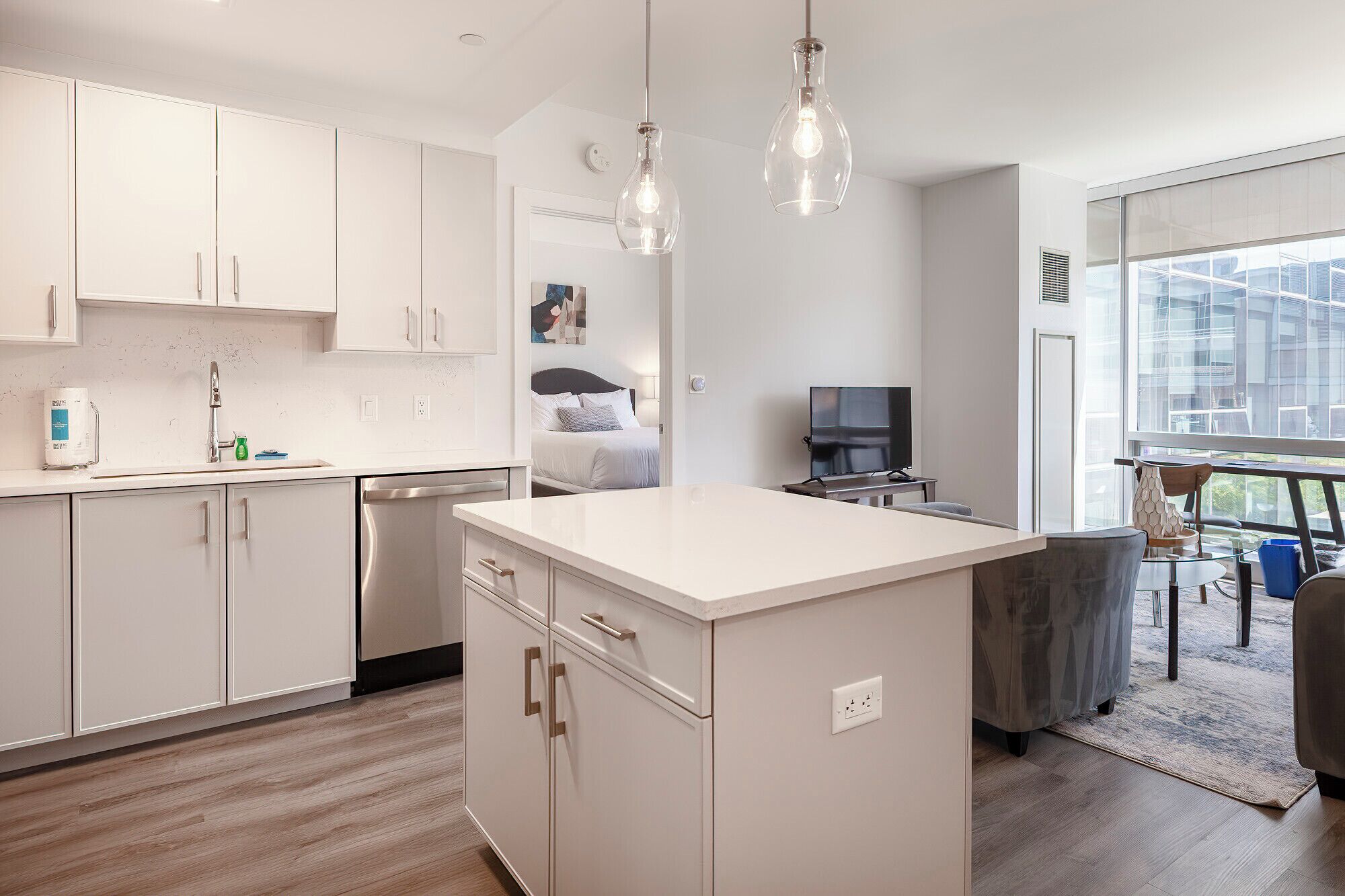 Apartamento Deluxe, cozinha, vista para o pátio | Cozinha privada