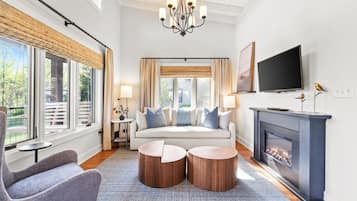 Casa de Campo de Luxo, vista para as vinhas | Sala de estar | TV de ecrã plano
