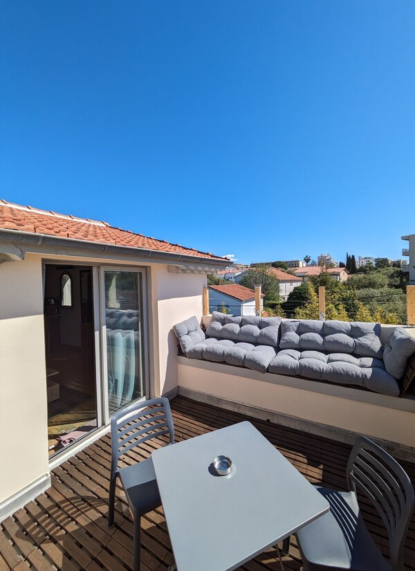 Top Floor Studio Le Nid D’amour Mandara Beach - Antibes