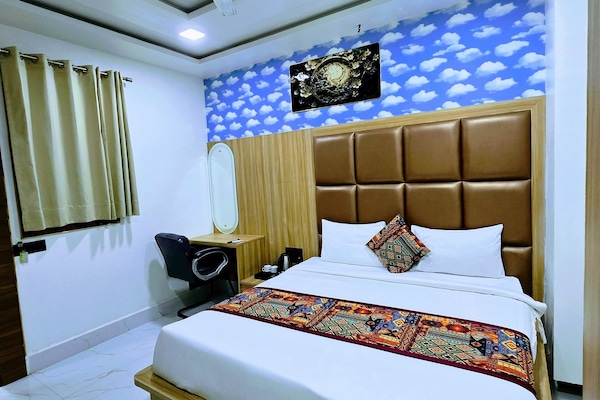 Quarto casal luxo, vista para a cidade | Roupas de cama de algodão egípcio, roupas de cama premium