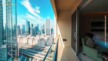 Suite-Estúdio de Luxo, varanda, Vista para a cidade | Varanda
