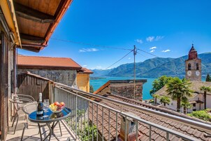 Apartamento família, 2 quartos, sacada (Bel Panorama 1 Ronco Sopra Ascona) | Sacada
