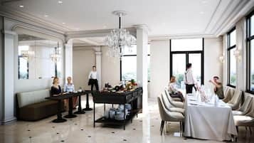 Café da manhã com buffet grátis todos os dias