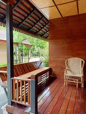 Casa Superior, várias camas, não fumadores, junto ao jardim | Terraço/pátio interior