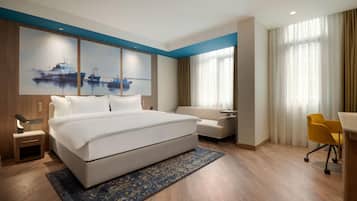 Quarto Executivo, Vista para a cidade (King) | 1 quarto, lençóis de algodão egípcio, roupa de alta qualidade