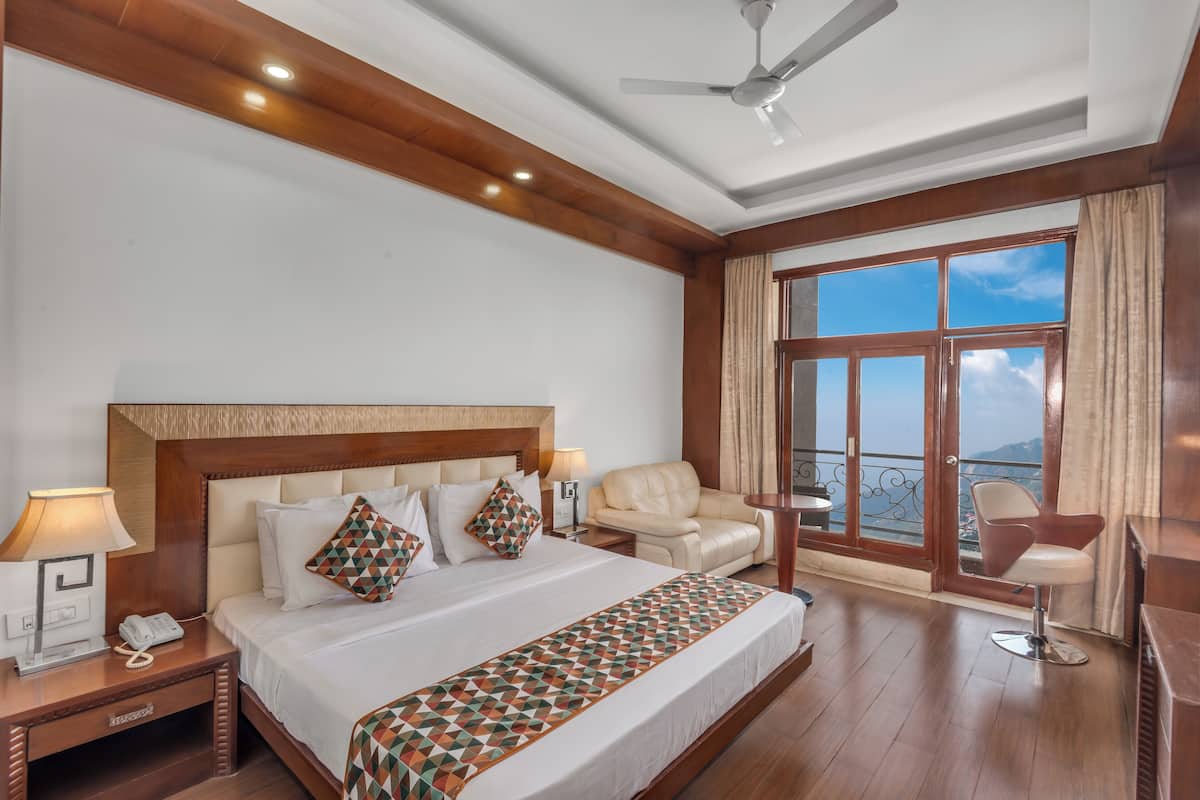 Quarto premium, vista para o vale | 1 quarto, roupas de cama de algodão egípcio, roupas de cama premium