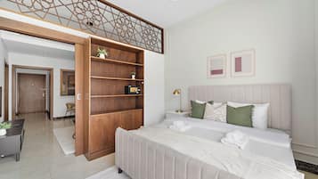 Apartamento Signature, várias camas | 2 quartos, lençóis de algodão egípcio, roupa de alta qualidade