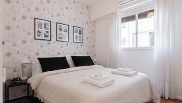 Apartamento | 1 quarto, cortinas/cortinados opacos, ferro/tábua de engomar