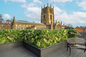 Penthouse de Luxo, Vista para a cidade | Terraço/pátio interior