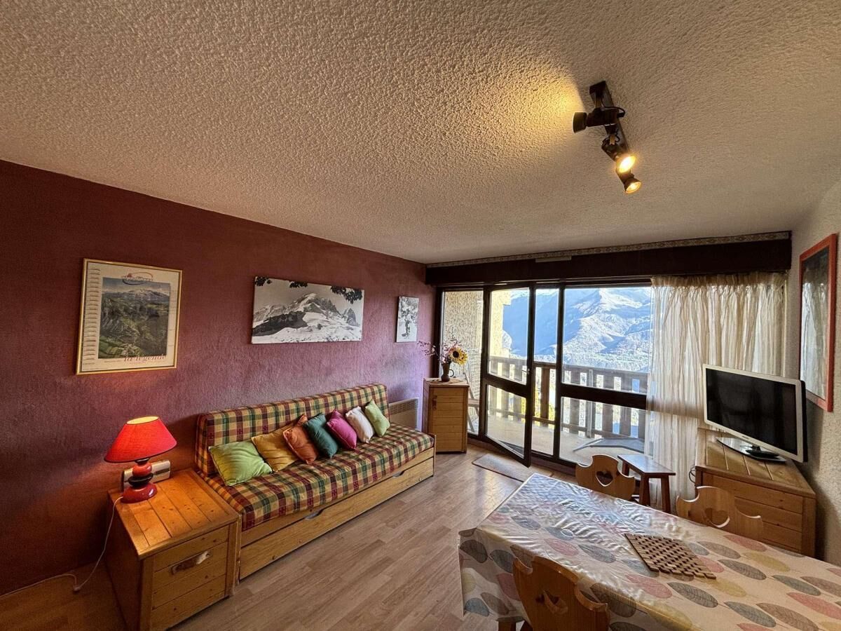 250m From Ski Slopes, 3rd Floor, View Mountain, Balcony, Tv, Ski Locker, 23m², Auris En Oisans - L'Alpe d'Huez
