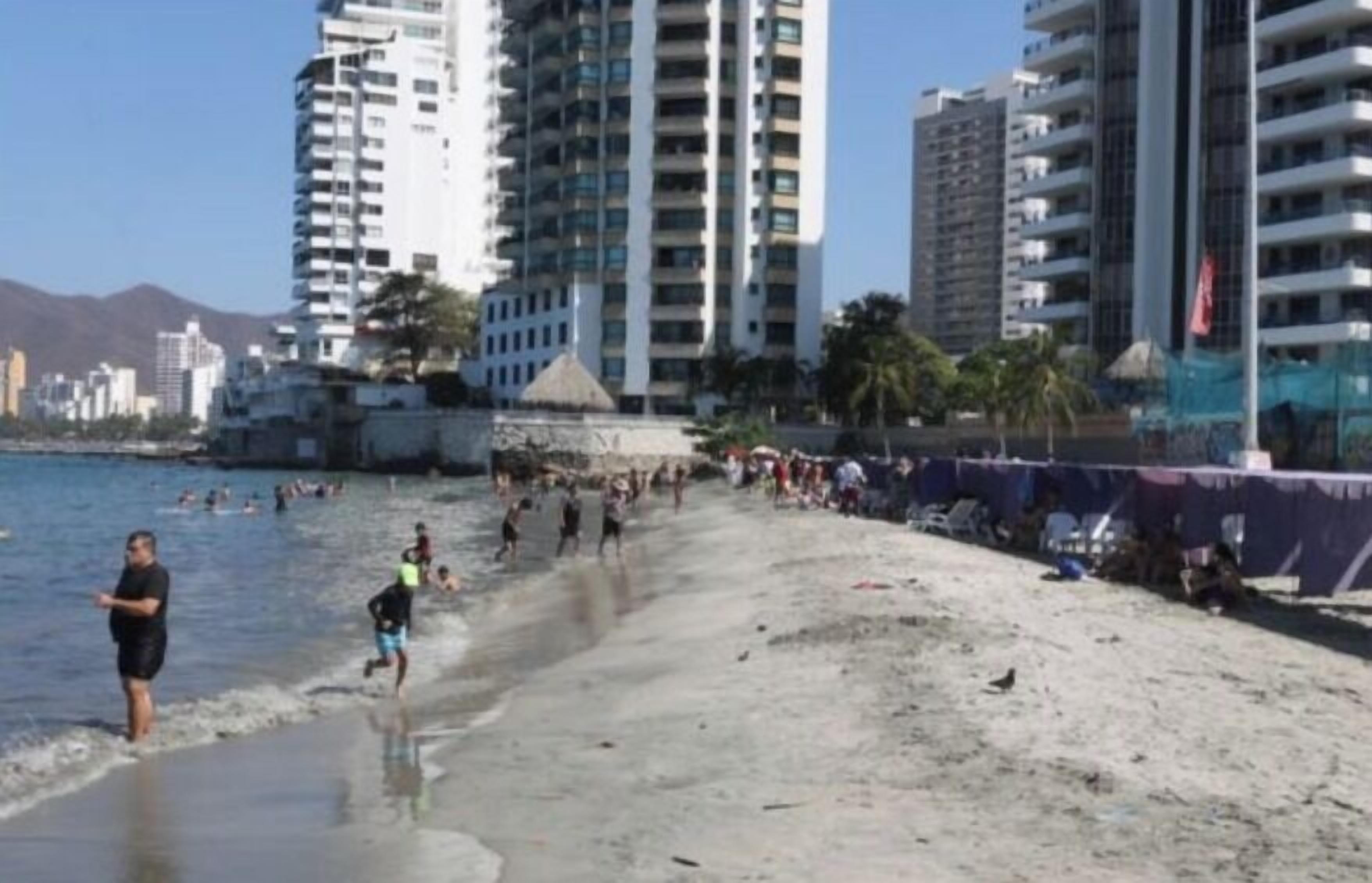 Na praia 