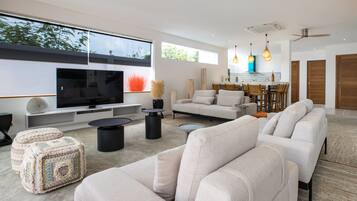 Villa Exclusiva, 5 quartos, vista para a piscina | Sala