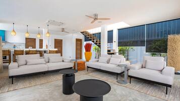 Villa Exclusiva, 5 quartos, vista para a piscina | Sala