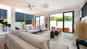 Villa Exclusiva, 5 quartos, vista para a piscina | Sala de estar