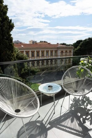 Estúdio, varanda, Vista para a cidade | Varanda