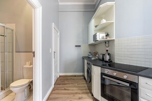 Apartamento Standard, 1 quarto, não fumadores, Vista para a cidade | Casa de banho | Um polibã 
