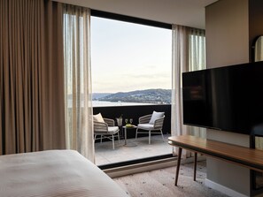 Quarto Premium, 1 cama king-size, varanda, vista para a baía | Varanda