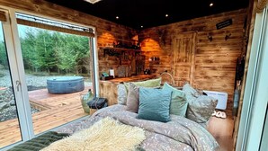 Casa de Campo Deluxe, 1 cama queen-size, sauna, vista para o lago | Wi-fi grátis, roupa de cama fornecida 