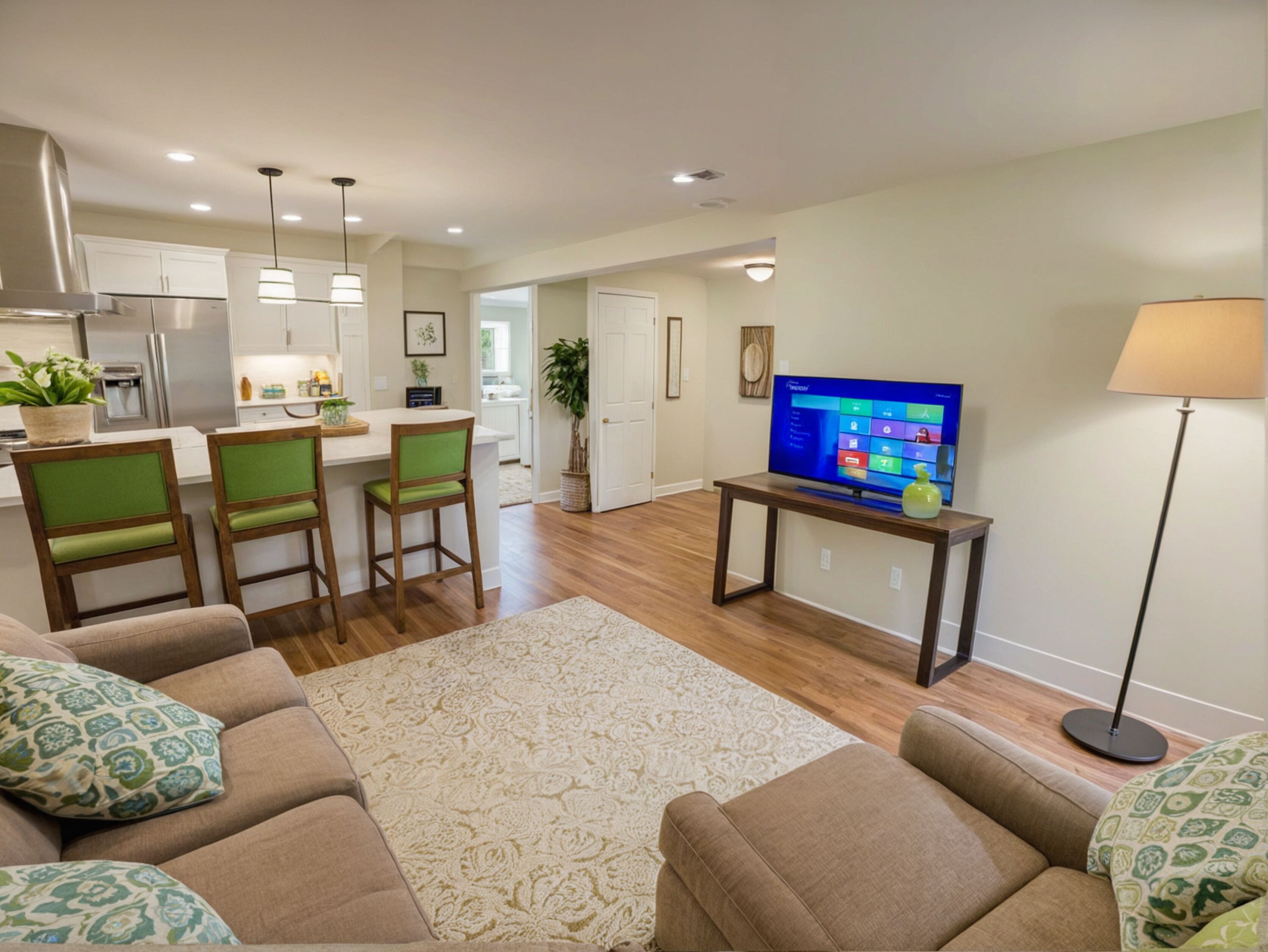 Suíte, 1 quarto, sacada | Área de estar | Smart TV 50 polegadas com canais digitais, Netflix