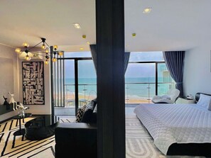 One-Bedroom Apartment, Sea View | 2 quartos, lençóis de algodão egípcio, roupa de alta qualidade 