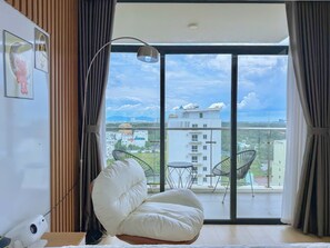 Apartamento de Luxo, 2 quartos, vista para o mar | 2 quartos, lençóis de algodão egípcio, roupa de alta qualidade