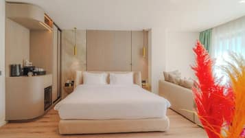 Iconic Suite (Acropolis View) | Roupas de cama de algodão egípcio, roupas de cama premium, frigobar