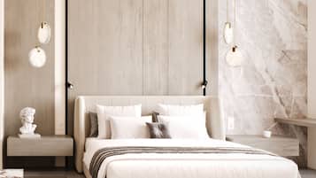 Quarto casal luxo, vista para a cidade | 1 quarto, frigobar, cofres nos quartos, escrivaninha