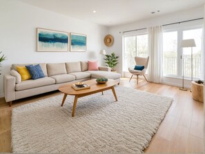 Penthouse, 2 quartos | Sala de estar | Smart TV de 55 polegadas com canais digitais, Netflix 