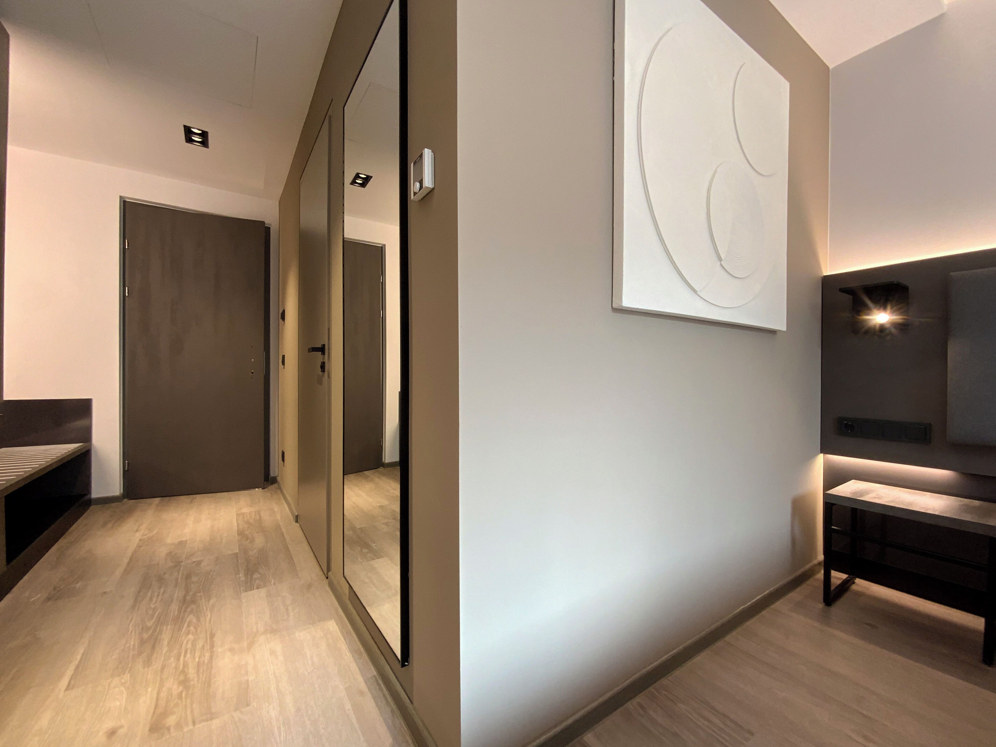 Quarto Duplo | Cofre no quarto, secretária 