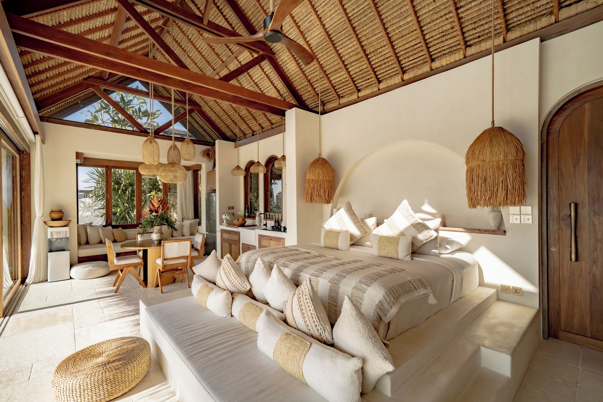 Villa, 1 cama king-size, pátio, vista para o oceano | 1 quarto, lençóis de algodão egípcio, roupa de alta qualidade 