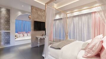 Suite-Estúdio Premium, vista para o jardim | Minibar, secretária, ferro/tábua de engomar, Wi-fi grátis
