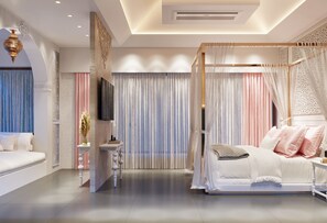 Suite-Estúdio Premium, vista para o jardim | Minibar, secretária, ferro/tábua de engomar, Wi-fi grátis