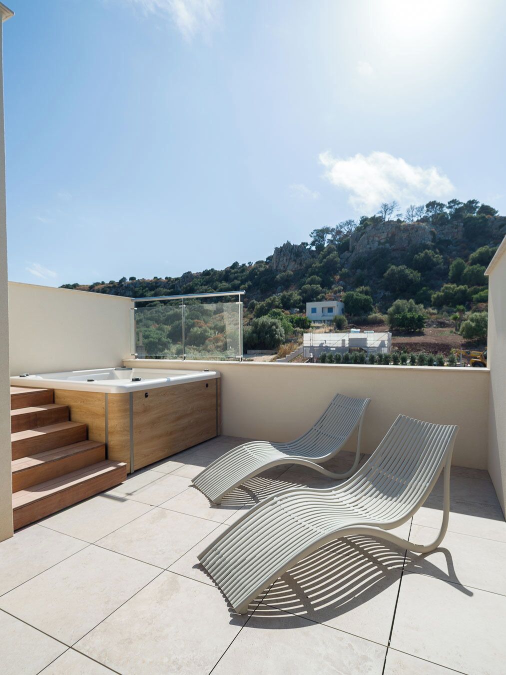 Apartamento de Luxo, banheira de hidromassagem grande | Terraço/pátio interior