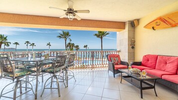 Condo, várias camas, sacada, vista para o oceano (Sonoran Sun SW 208) | Opções para refeição ao ar livre