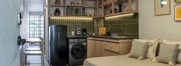 Apartamento Standard, 1 cama king-size e sofá-cama | Sala de estar