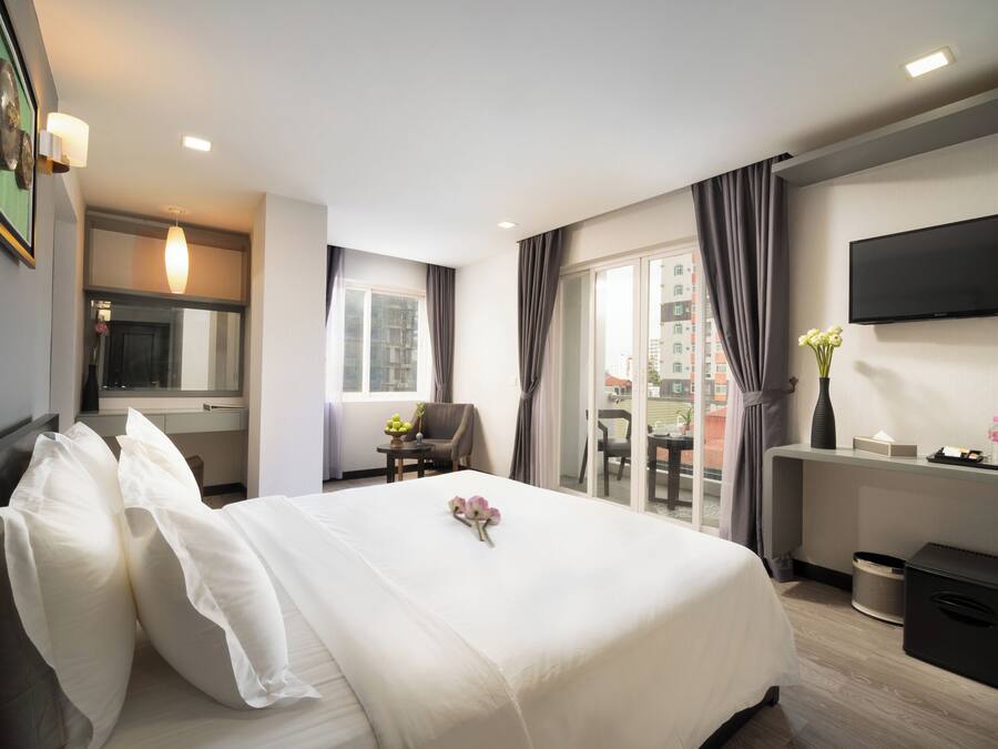 Quarto Duplo Deluxe | Lençóis de algodão egípcio, roupa de alta qualidade