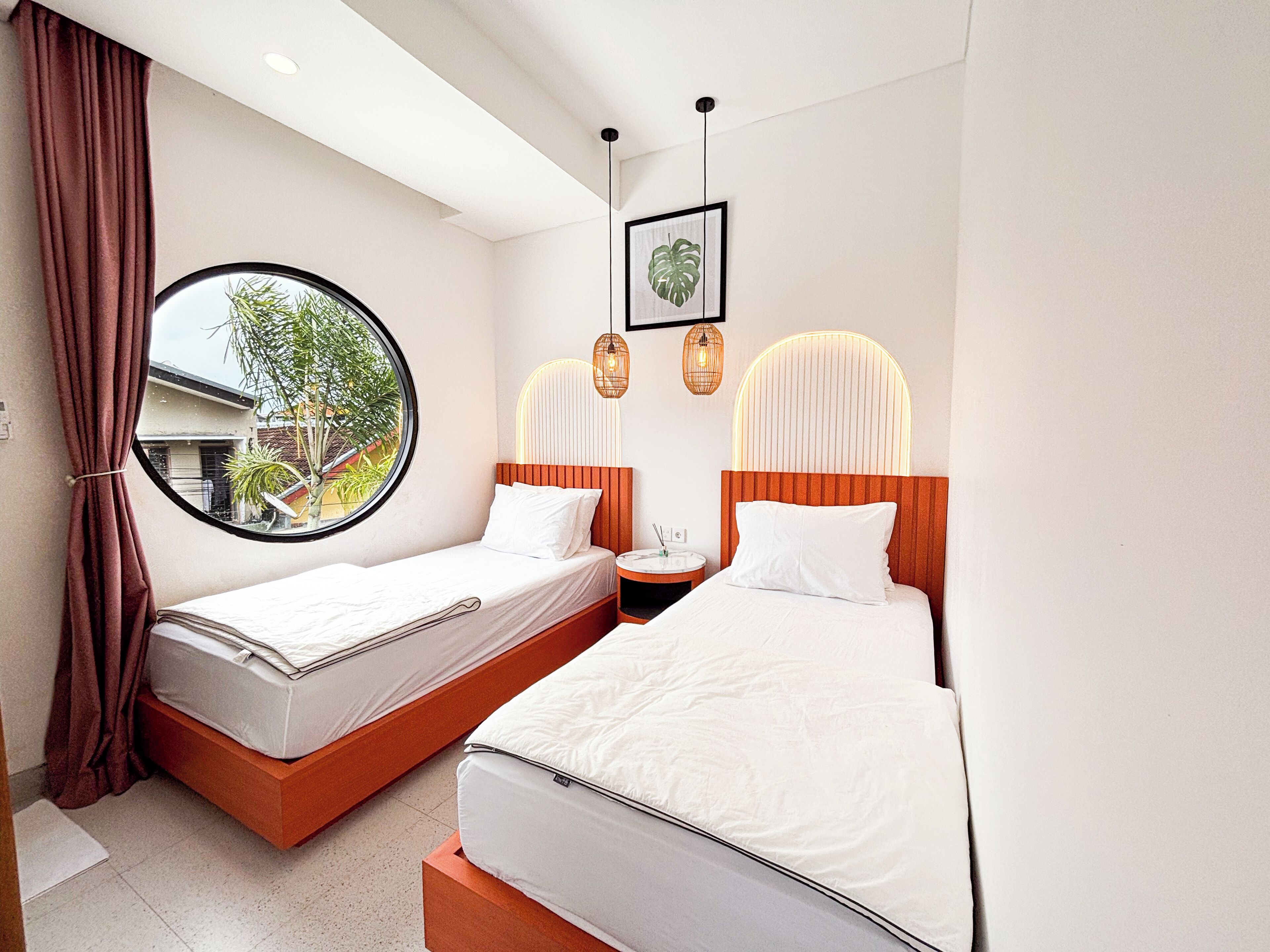 Vila design, vista para a piscina | 3 quartos, cofres nos quartos, escrivaninha
