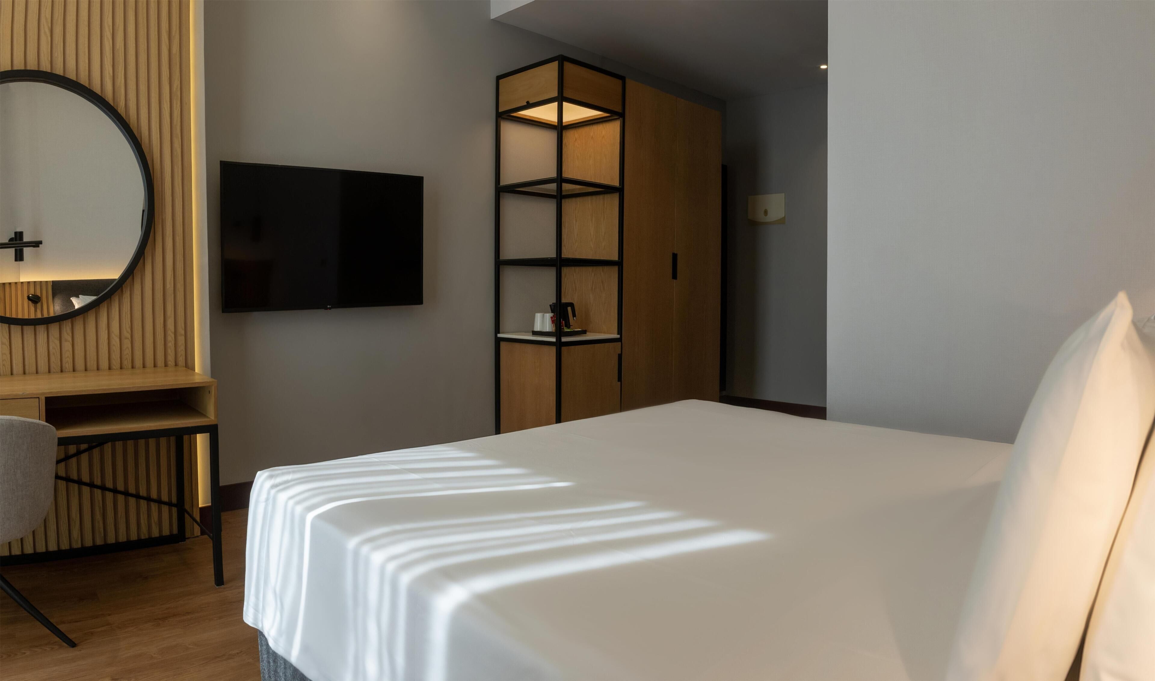 Lençóis de algodão egípcio, roupa de alta qualidade, minibar 