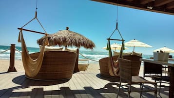 Na praia