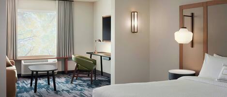 Suíte, 1 cama King e sofá-cama