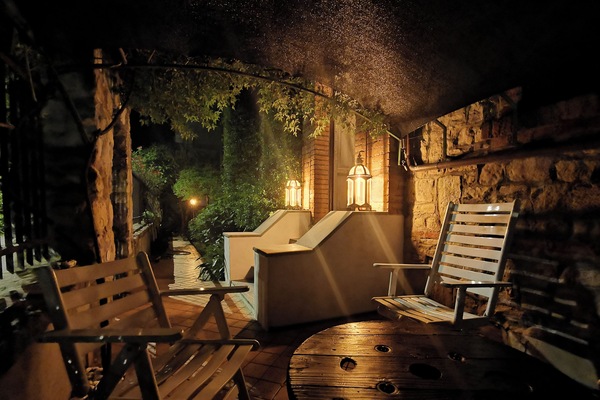 Quarto Duplo Deluxe, pátio, vista para o jardim | Terraço/pátio interior