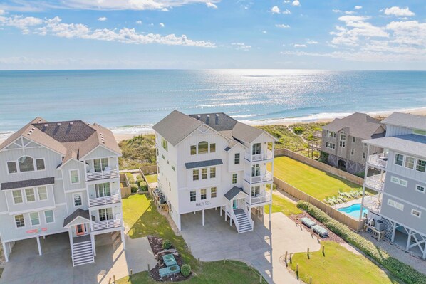 Oceanfront, Dog Friendly 10BR Home in Hatteras with Elevator, Pool, Hot ...