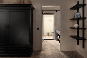 Suíte luxo, vista para a montanha | Roupas de cama premium, camas Select Comfort